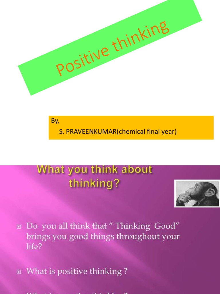 Positive Thinking (S.P.K) | PDF