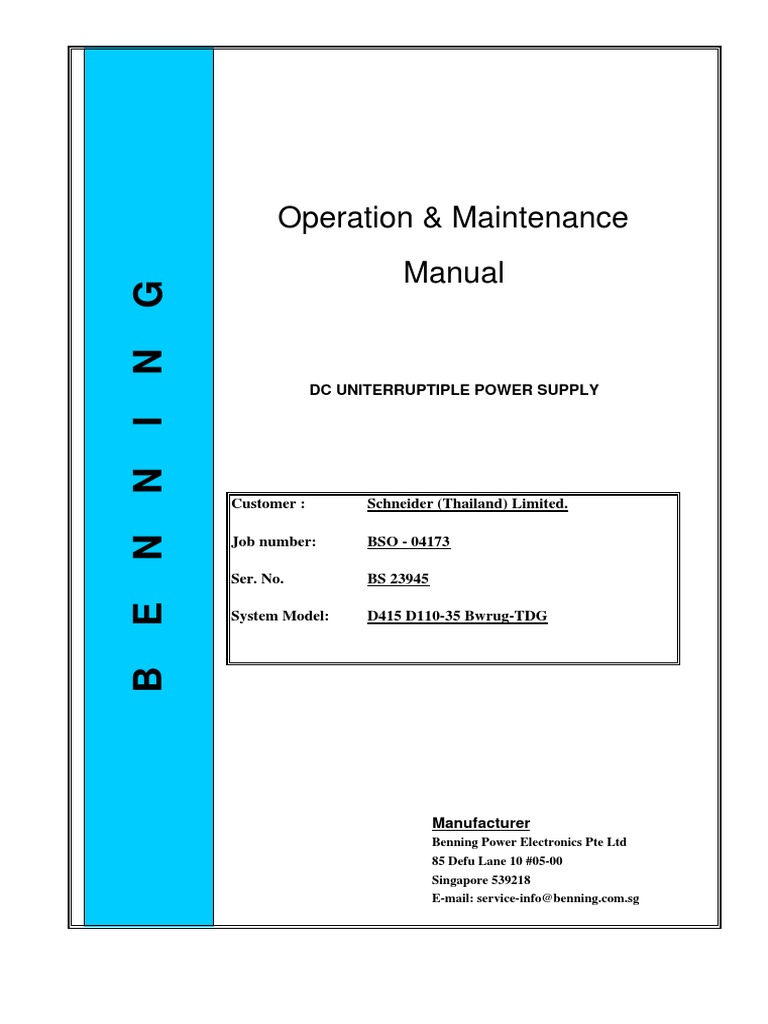 Ups Operation Manual | PDF | Rectifier | Mains Electricity