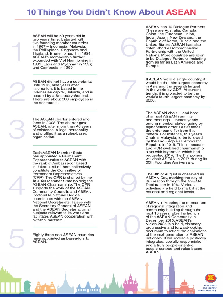 10 Things You Didn't Know About: Asean | PDF | Regional Integration ...