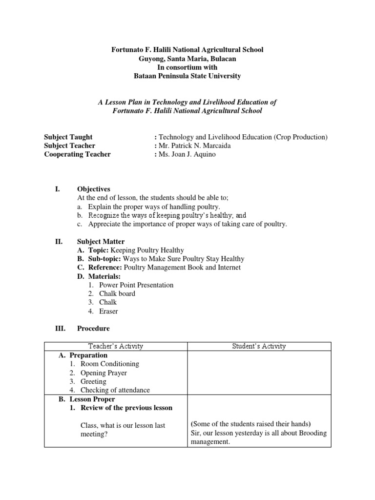 Keeping Poultry Healthy Lesson Plan Pdf Chicken Animals And Humans
