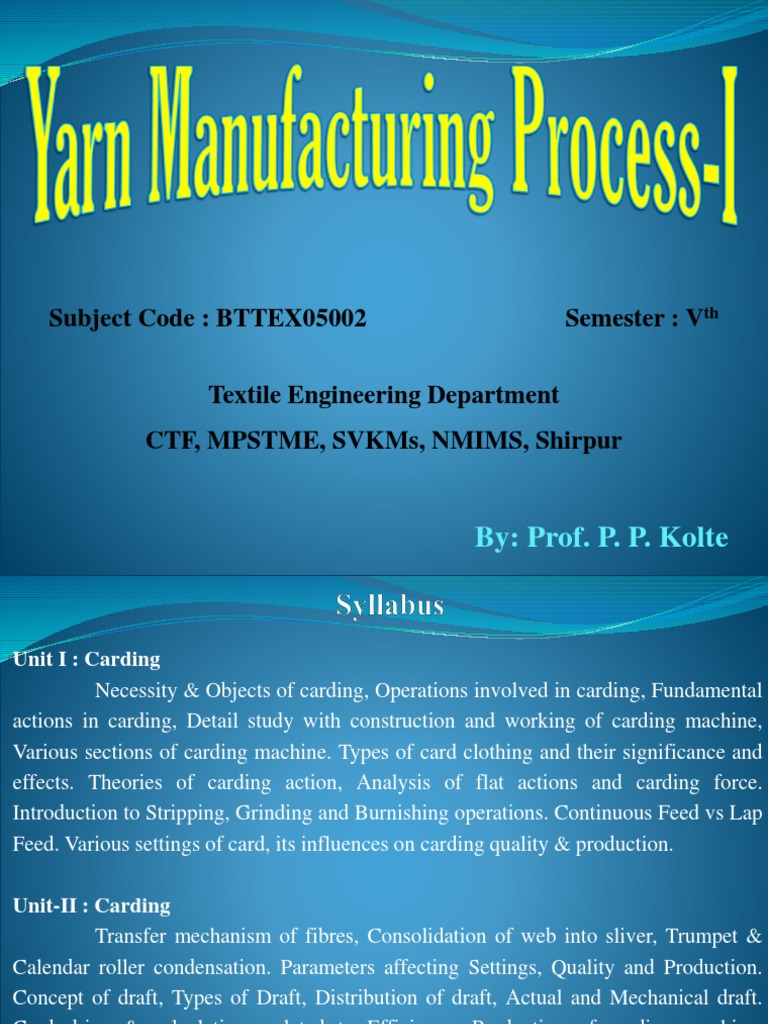 2 Carding LONG | PDF | Wire | Textiles