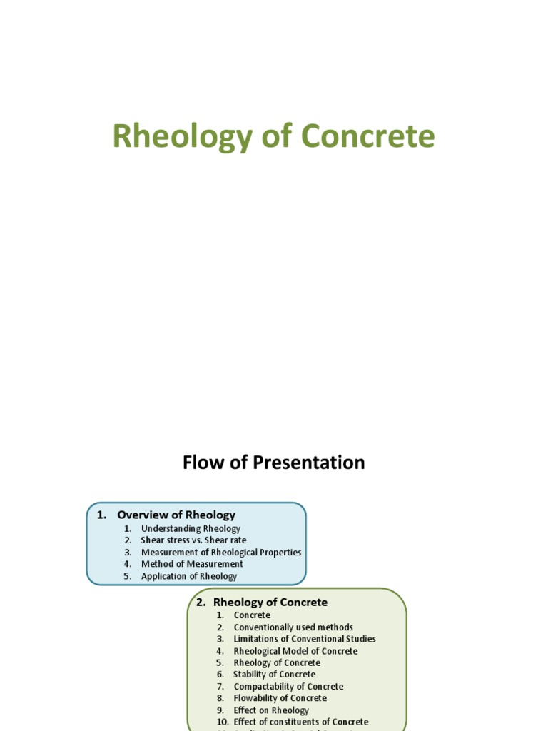 Rheology of Concrete | PDF | Rheology | Viscosity