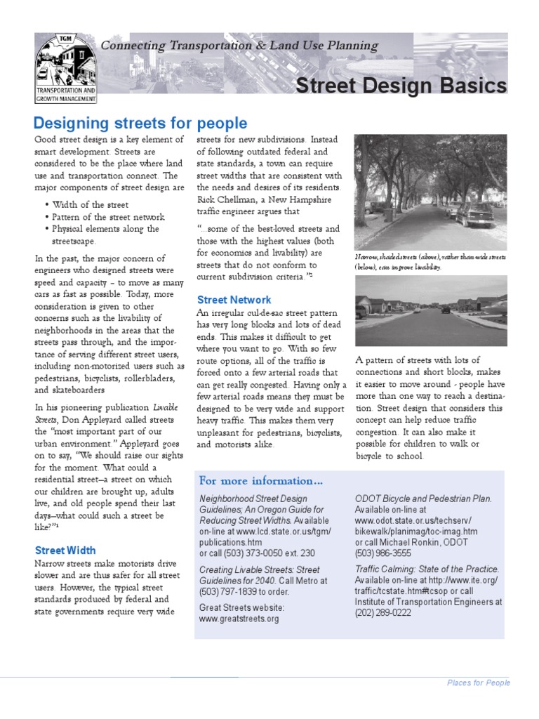 Street Design Basics: Designing Streets For People | PDF | Street ...