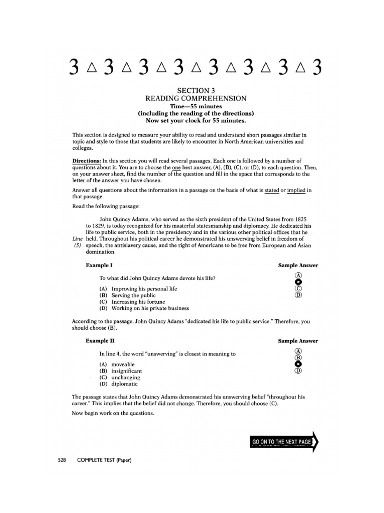 Complete Test of READING PDF | PDF
