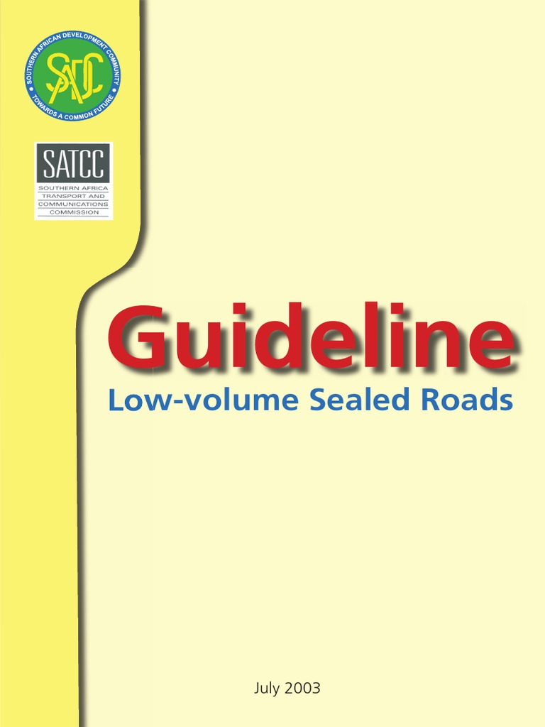 Standards For Low Traffic Volume Roads | PDF | Road | Sustainability