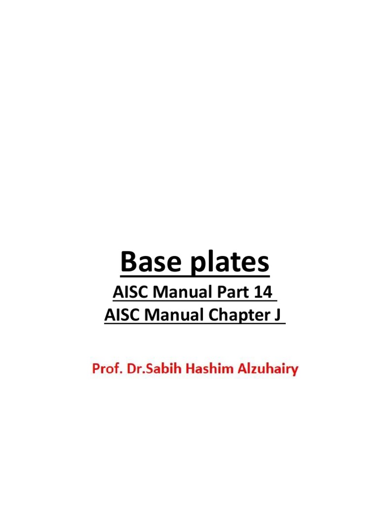 Base Plate | PDF | Column | Screw