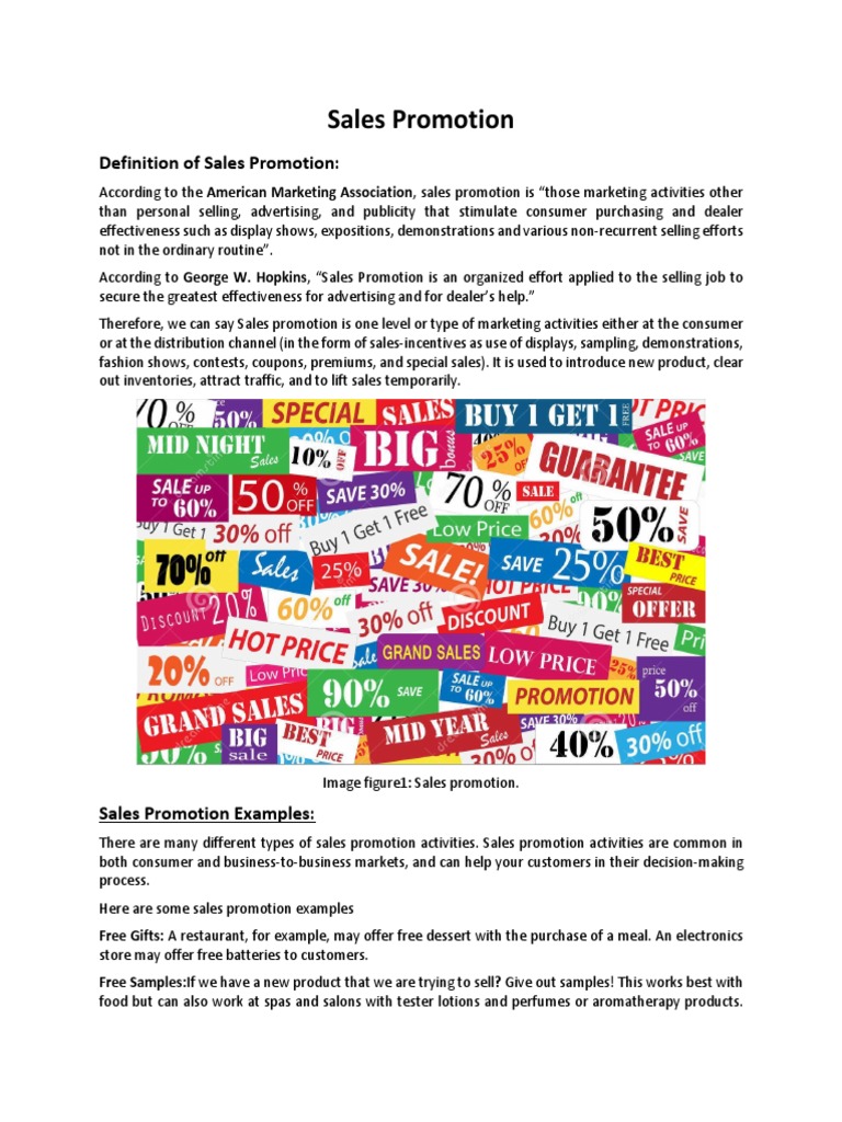 Definition of Sales Promotion | PDF | Promotion (Marketing) | Sales