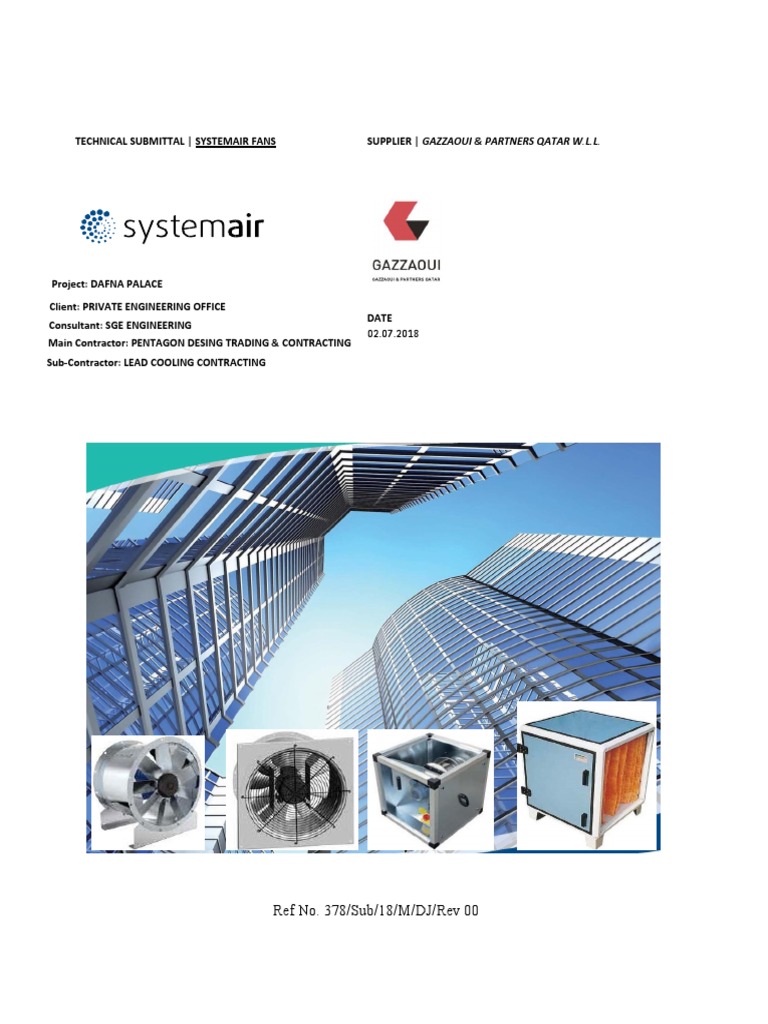 Technical Submittal - LCC - Dafna Palace - Systemair Fans | PDF | Hvac ...