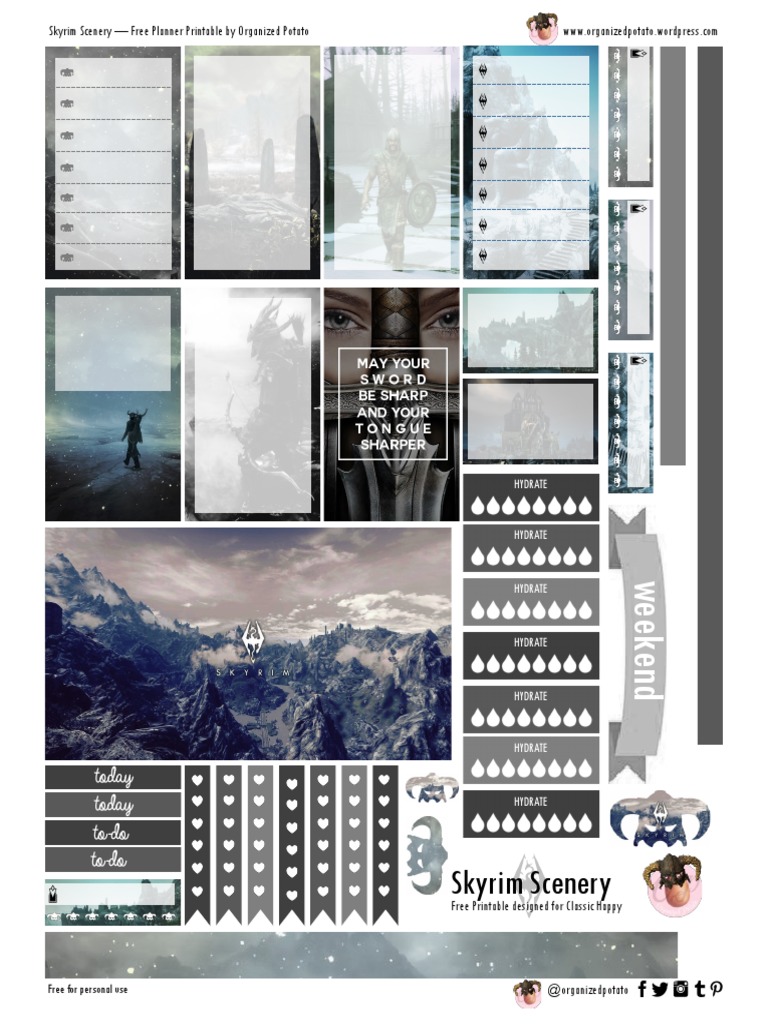 Skyrim Scenery Planner Printable For HPC | PDF