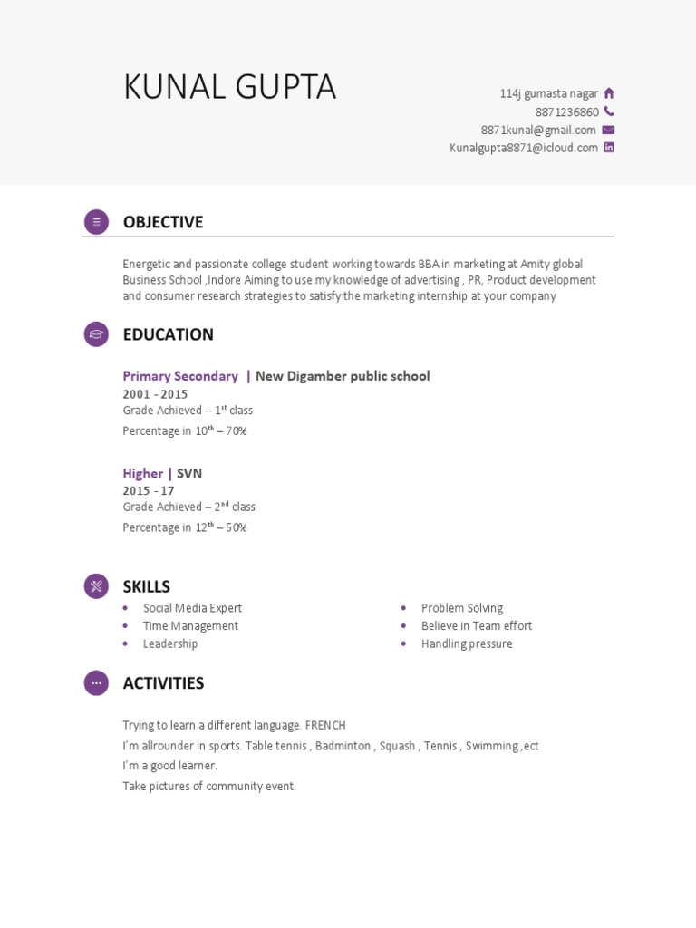 Small CV | PDF