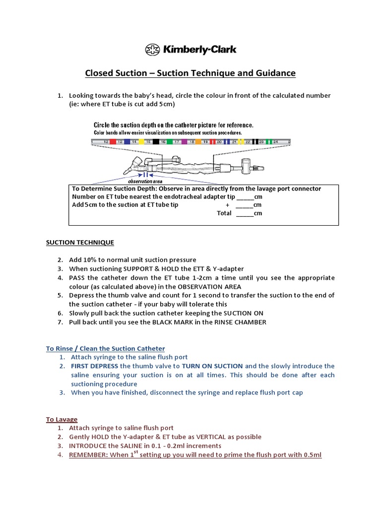 Closed Suction - Suction Technique and Guidance | PDF | Catheter | Syringe