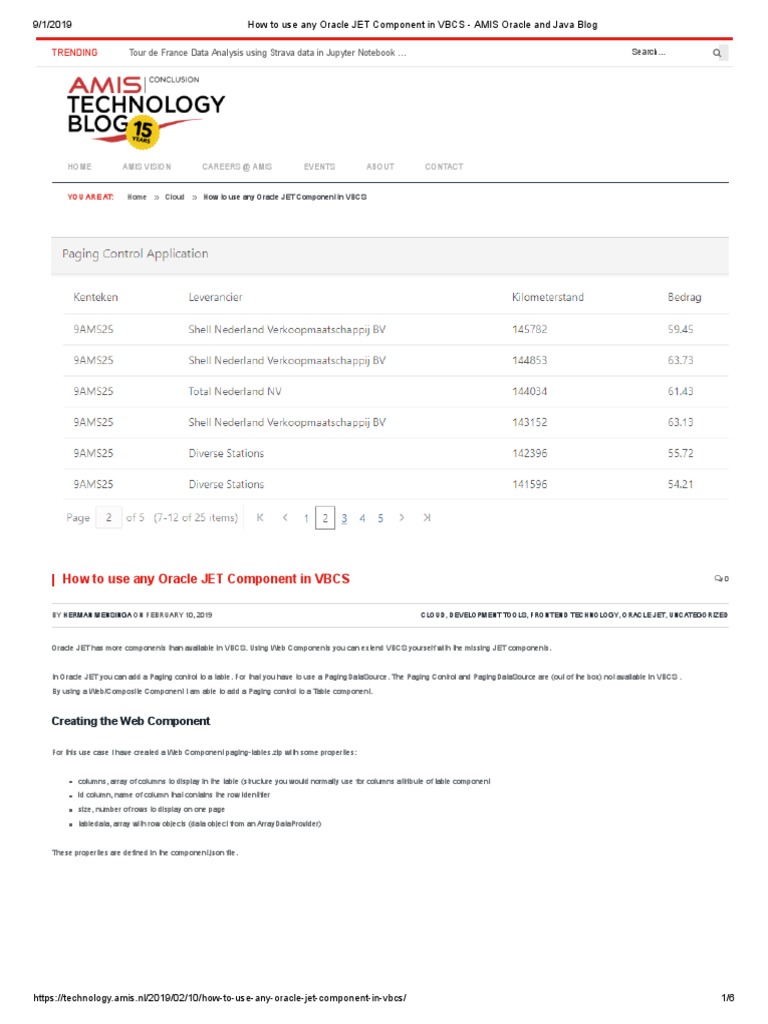 Oracle JET Component Inside VBCS | PDF | Oracle Database | Java Script