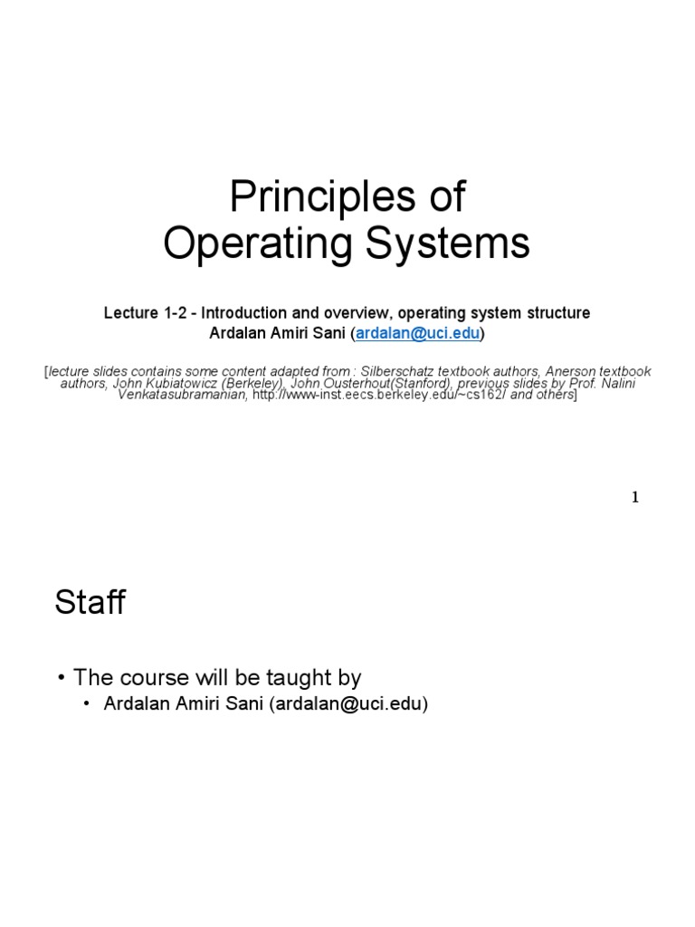Principles of Operating System | Download Free PDF | Kernel (Operating ...