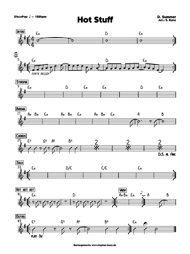 Hot Stuff | PDF | Musical Forms | Music Theory