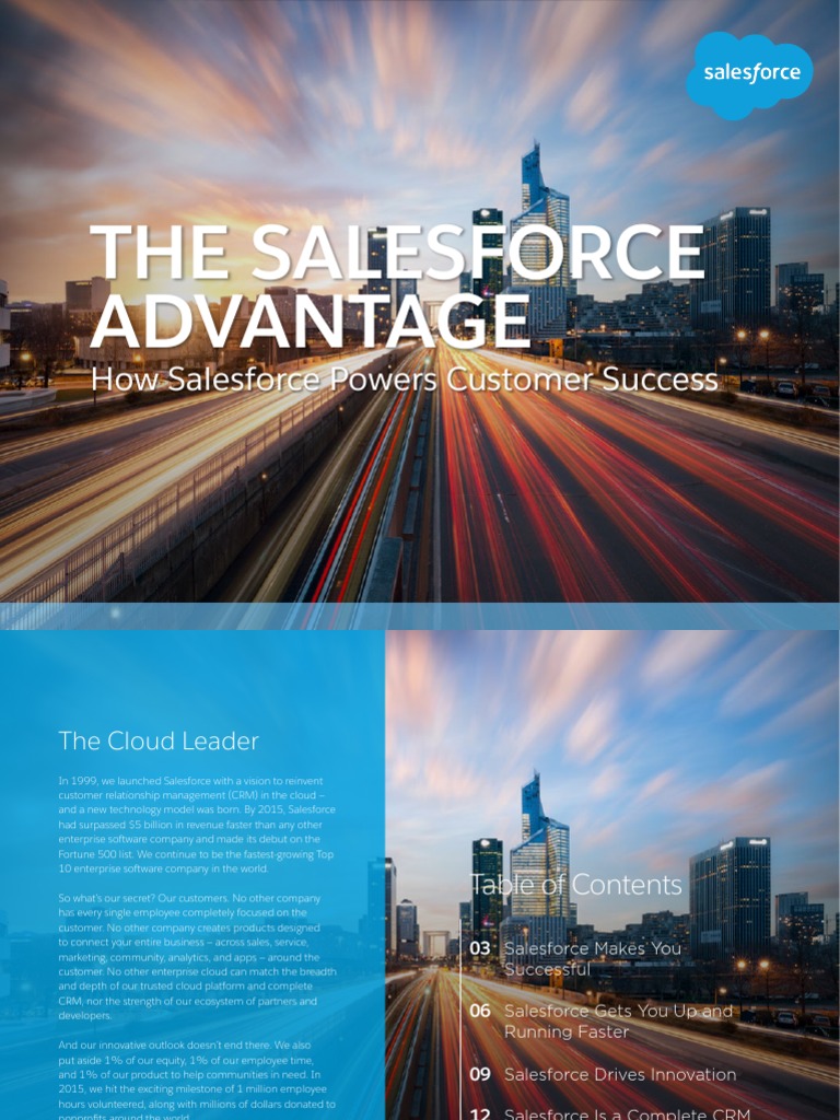 The Salesforce Advantage | PDF | Salesforce.Com | Cloud Computing