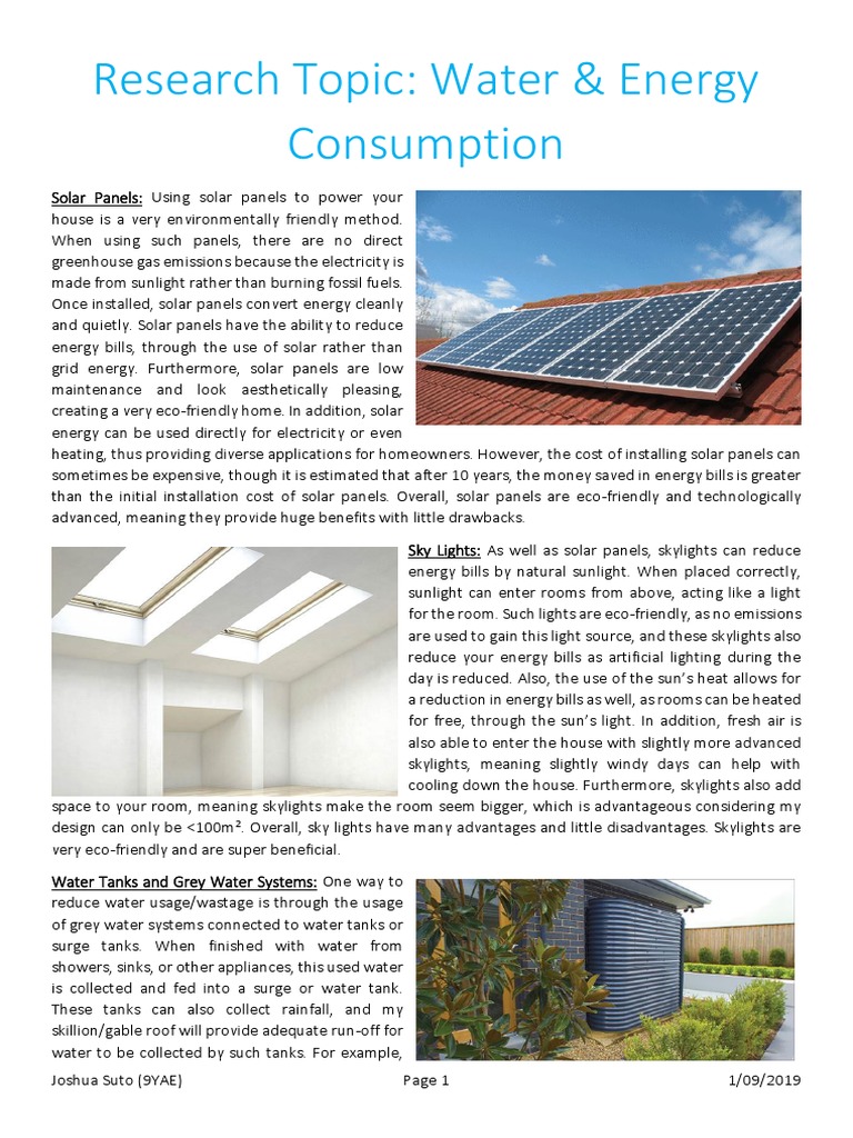 Water Energy Consumption | PDF | Solar Panel | Window