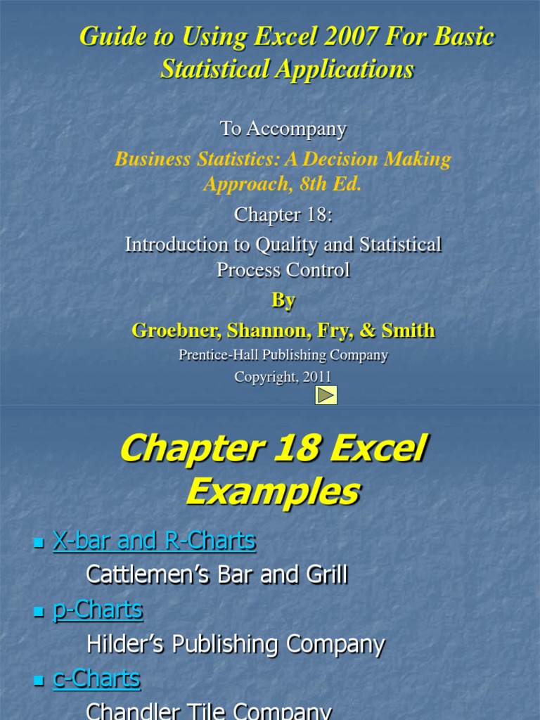 Guide To Using Excel 2007 For Basic Statistical Applications | PDF | Microsoft Excel ...