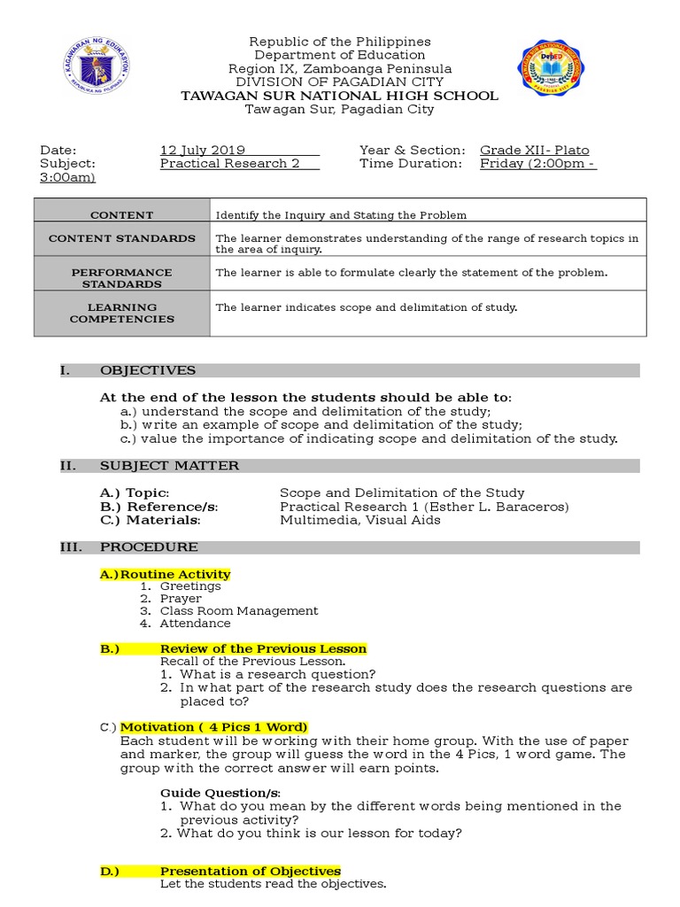 Lesson Plan | PDF | Question | Lesson Plan