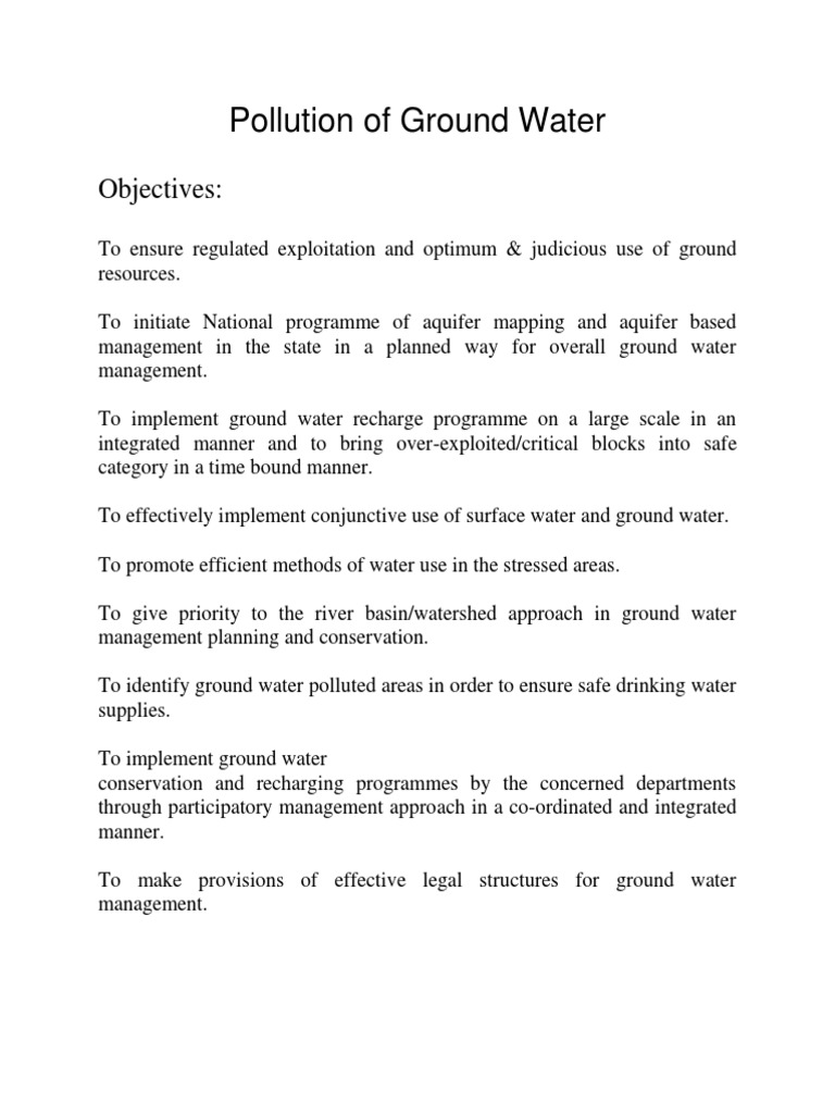 Pollution Ground Water Research Paper | PDF | Groundwater | Water Pollution