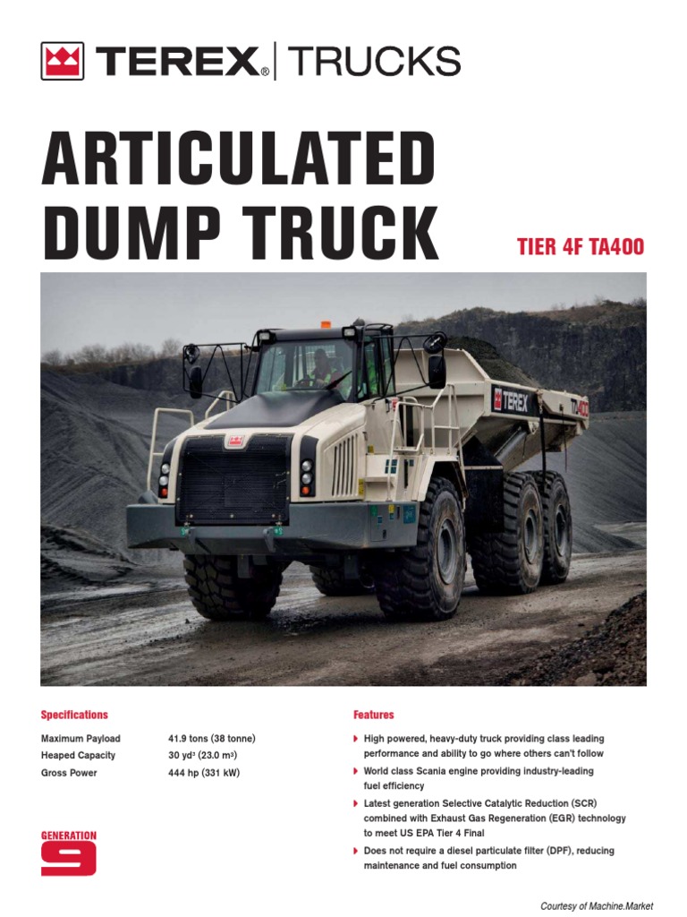 Terex Tier4 TA 400 Spec | PDF | Transmission (Mechanics) | Axle