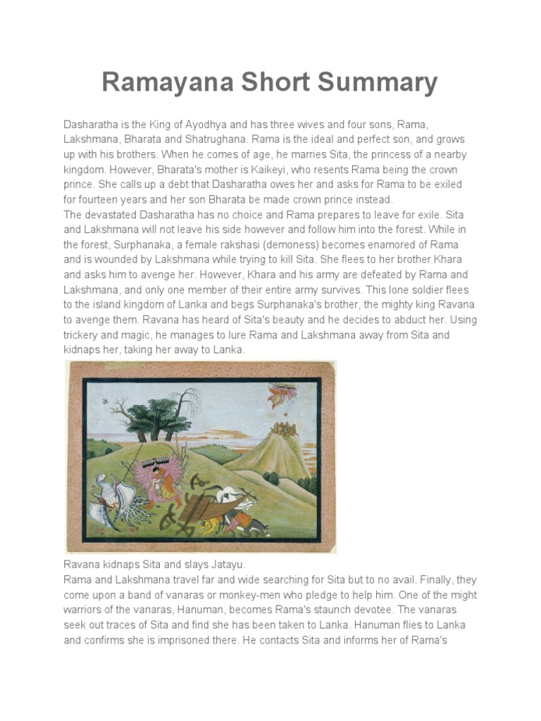 Ramayana Summary | Ramayana | Rama