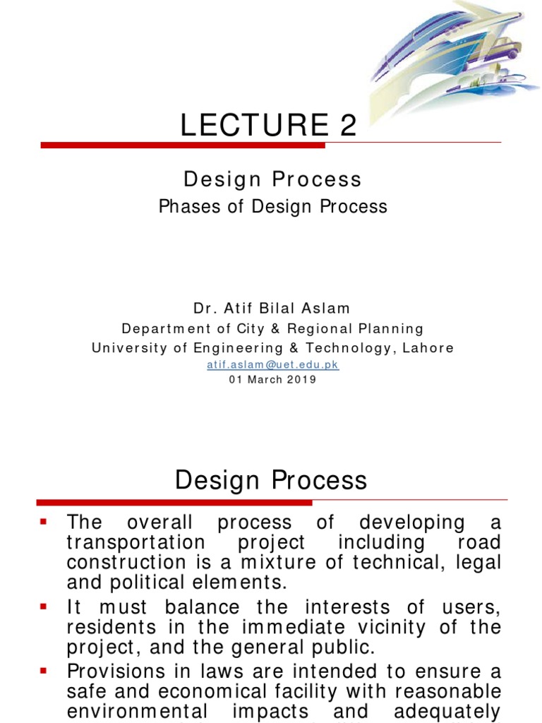 Lect 2 - Design Process | PDF | Highway | Transport