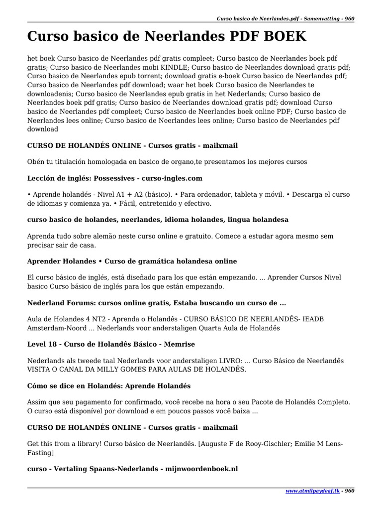 Curso Basico de Neerlandes | PDF | Dialecto | Idiomas