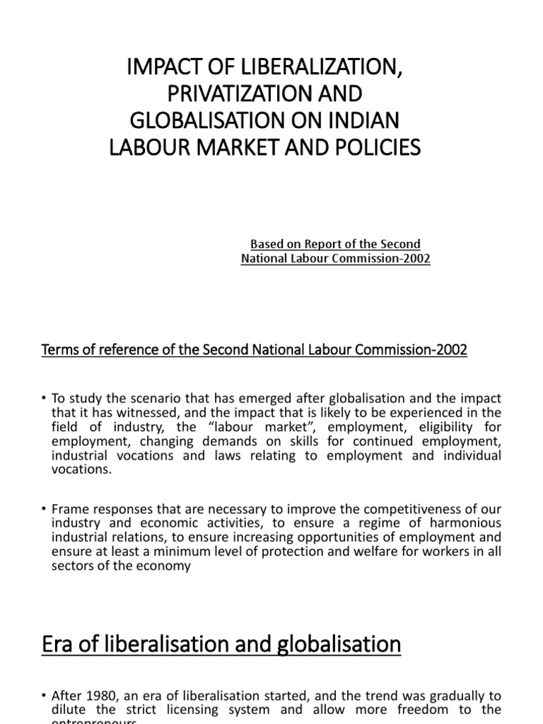 Second National Labour Commission | PDF | Market Economy | Globalization