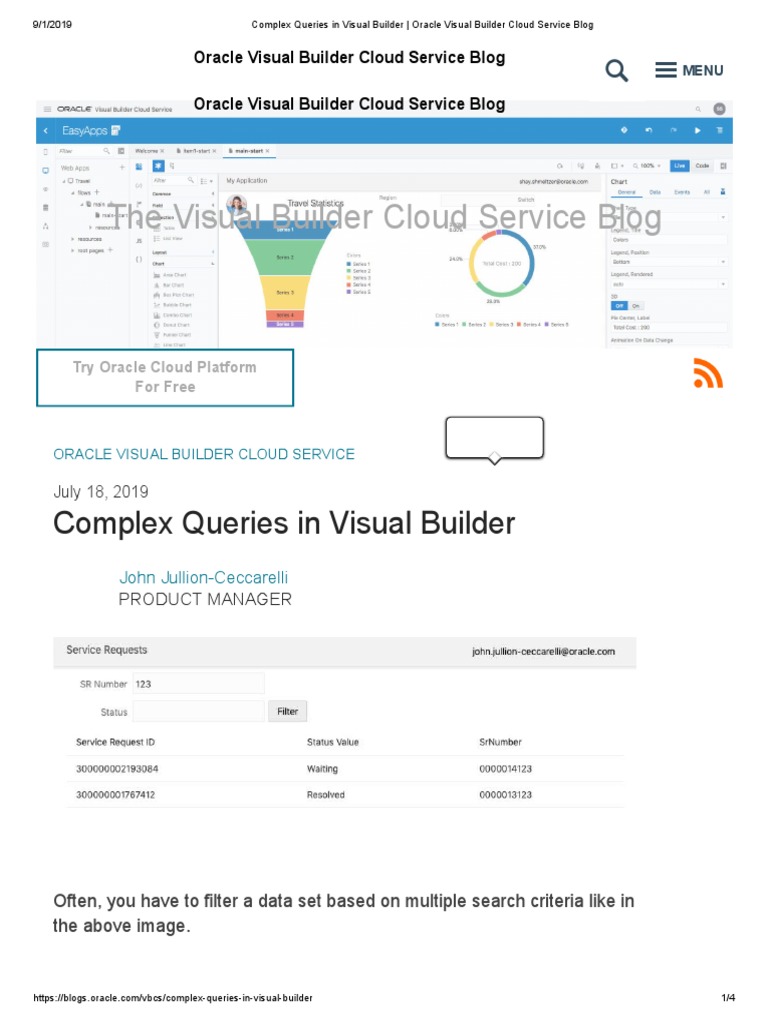 Complex Queries in Visual Builder | PDF | Cloud Computing | Areas Of ...