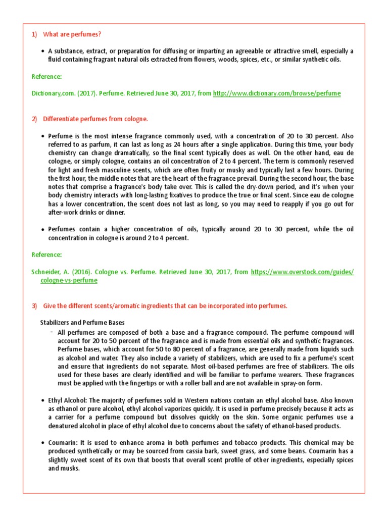 Perfume Pdf Pdf Perfume Odor