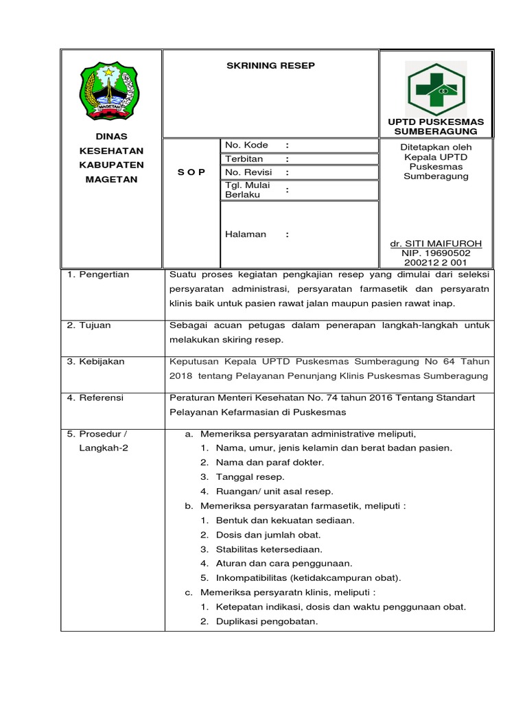 Skrining Resep | PDF