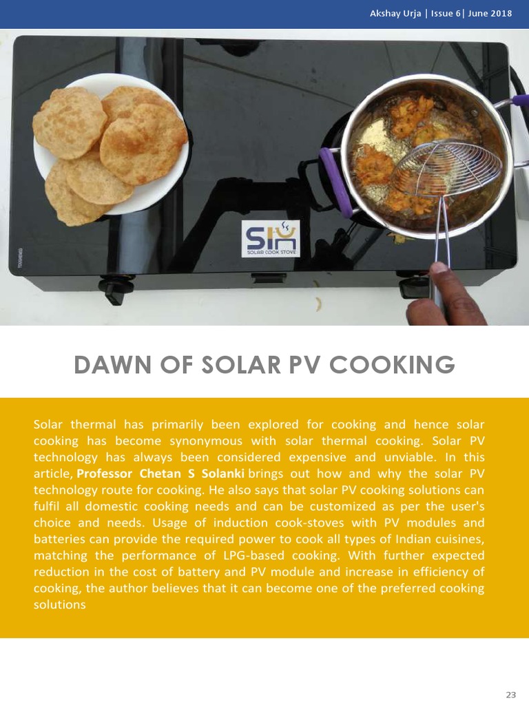 Dawn of Solar PV Cooking | PDF | Photovoltaics | Solar Energy
