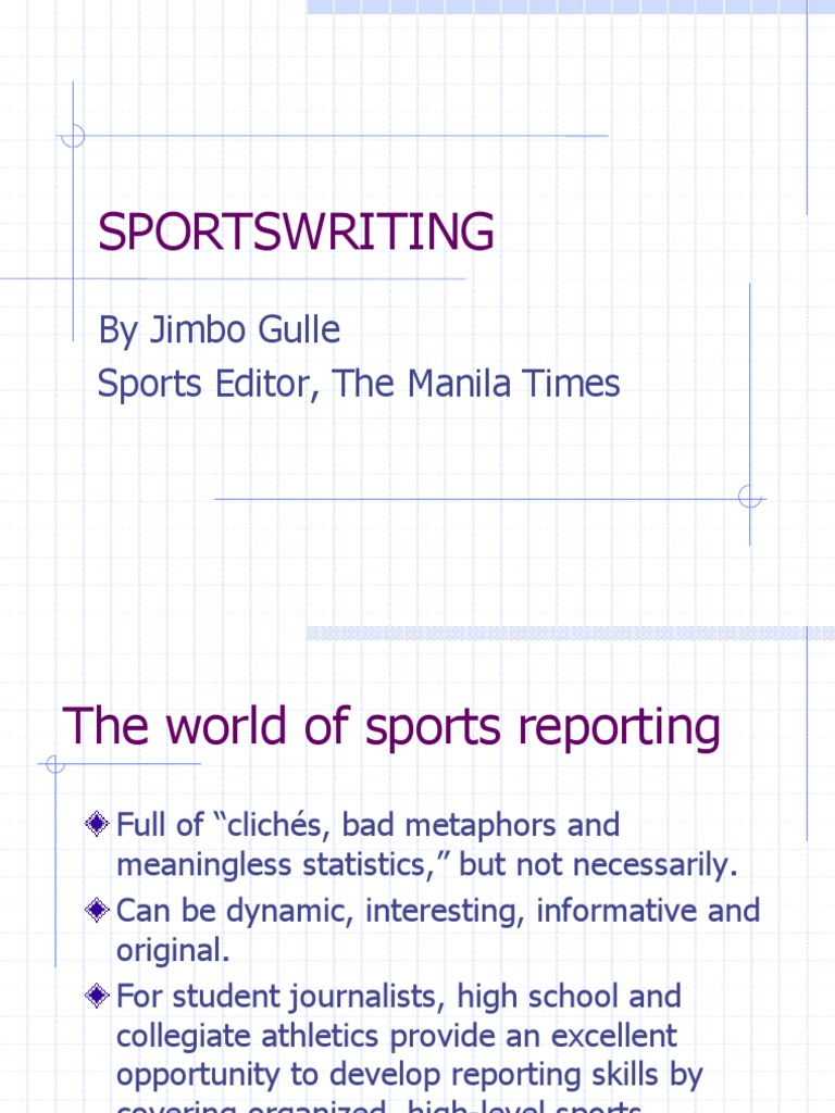 A Comprehensive Guide to Developing Skills in Sports Writing: Key ...