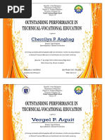 Outstanding Work Immersion Award | PDF | Domestic Policy | Education Policy