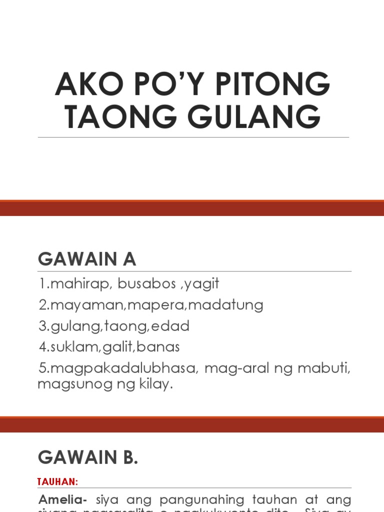 Ako Po'y Pitong Taong Gulang-Sagot | PDF
