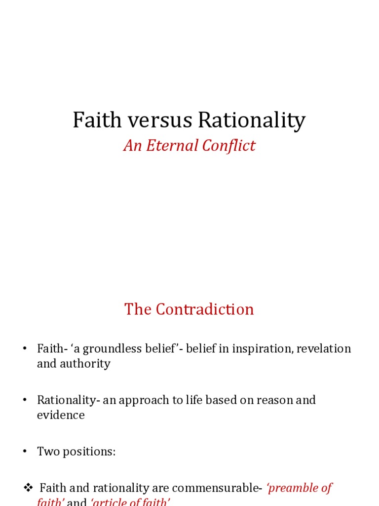 Faith Versus Rationality | PDF | Age Of Enlightenment | Faith