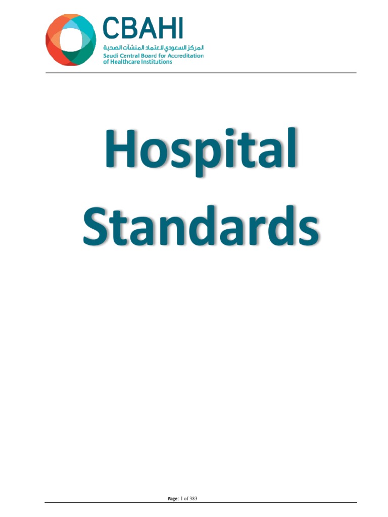 Cbahi Saudi Arabia Hospital Standards | PDF | Business Process | Hospital