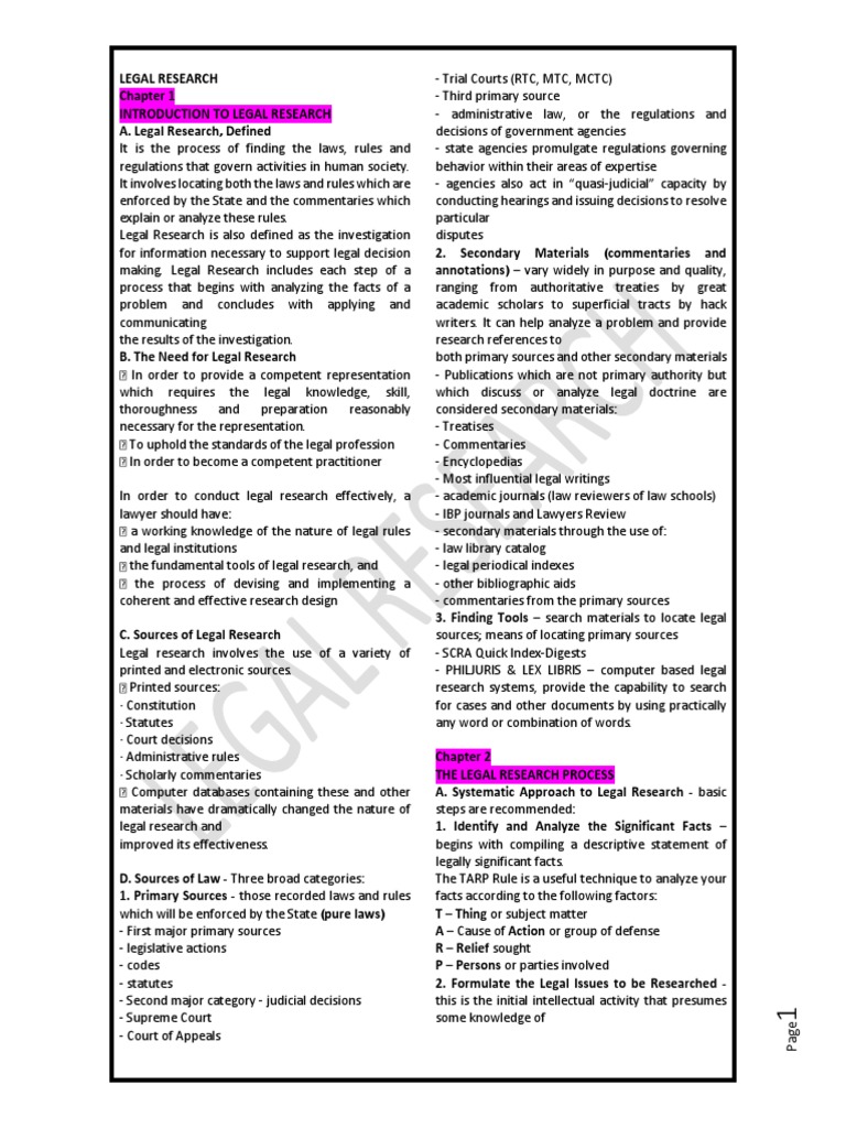 Legal Research Notes Ko | PDF | Precedent | Supreme Courts