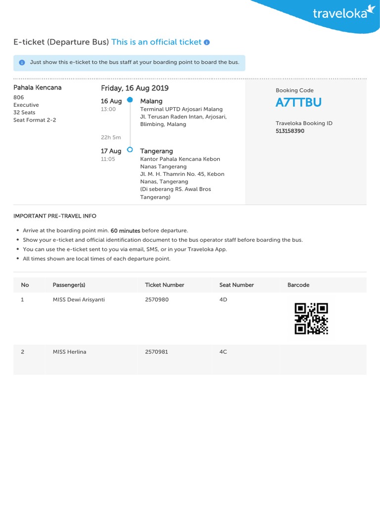 BUS AWAY E-Ticket | PDF | Bus | Transport