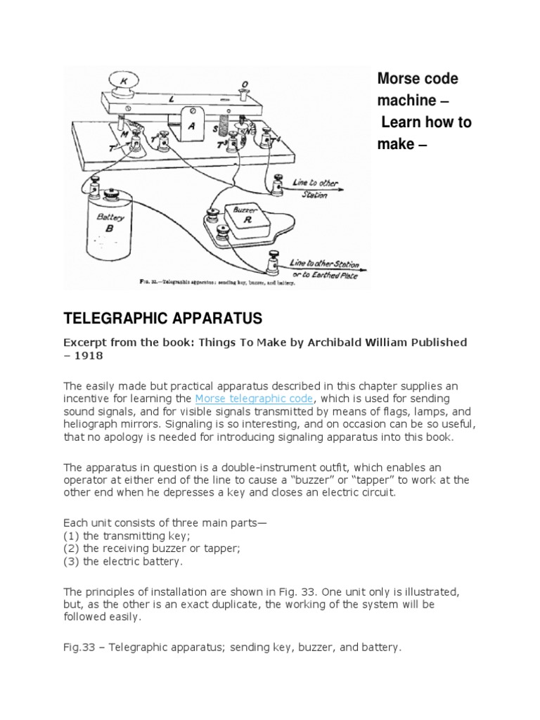Morse Code | PDF | Telegraphy | Screw