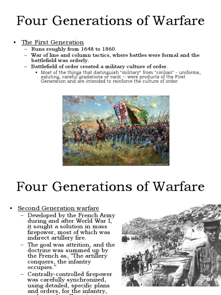 Four Generations of Warfare: - The First Generation | PDF | Maneuver ...