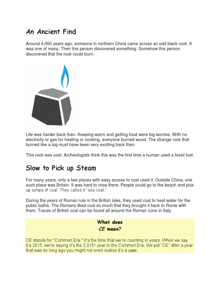 An Ancient Find: What Does | PDF | Industrial Revolution | Coal