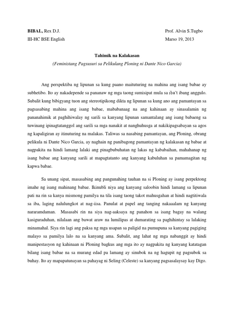 Ploning Analysis | PDF