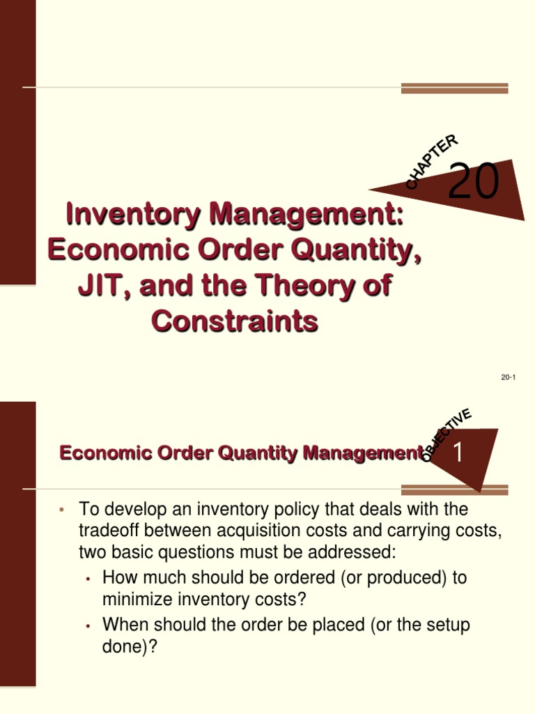 EOQ | PDF | Mathematical Optimization | Inventory