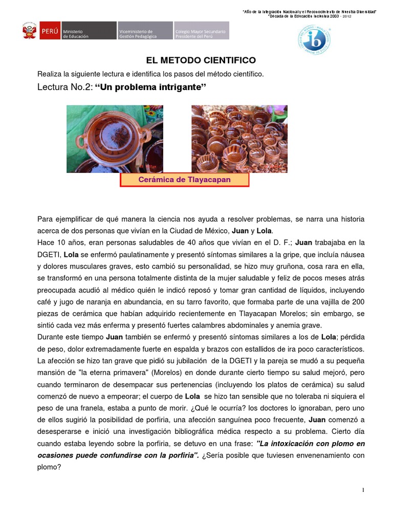 Lectura Método Científico | PDF | Dirigir | Alimentos