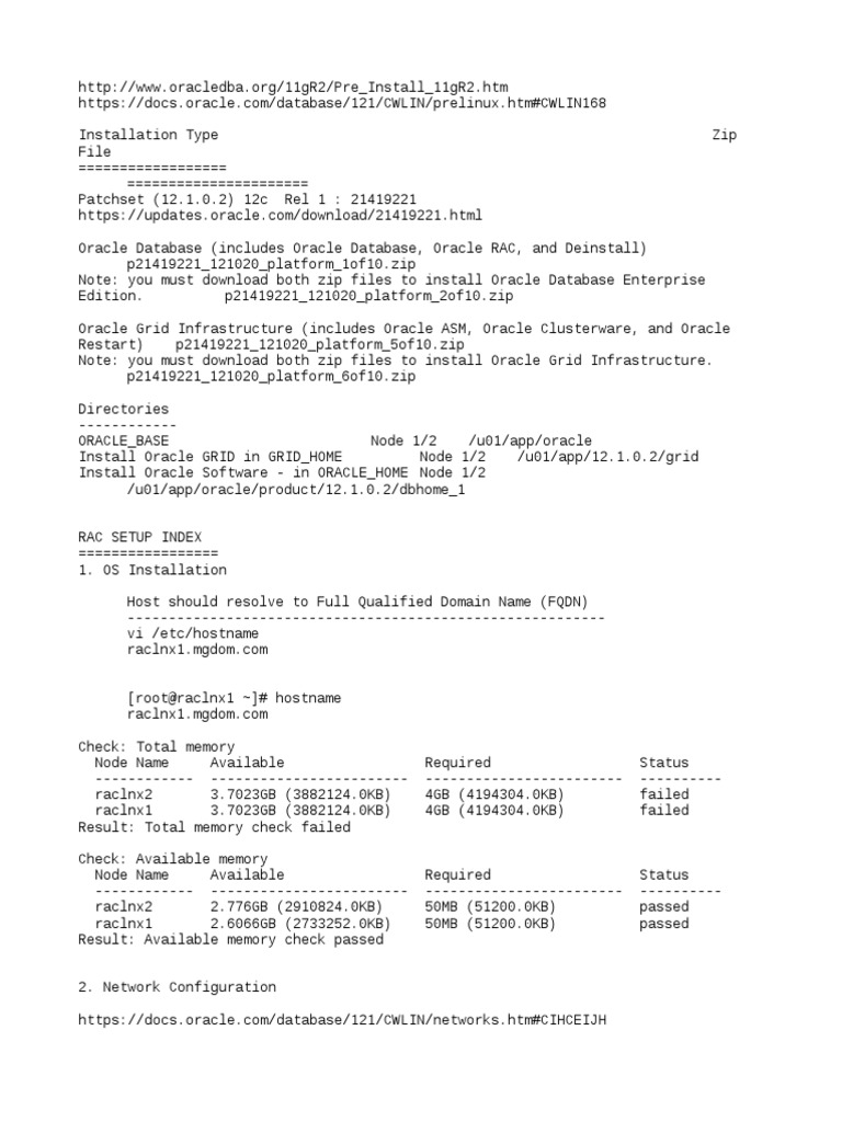 Oracle RAC Installation | Download Free PDF | Oracle Database | Software Repository