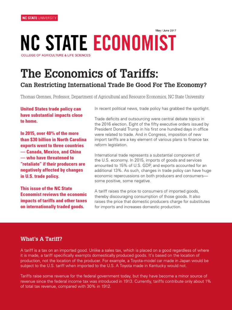 The Economic Impacts of Tariffs: Higher Costs for Consumers and ...