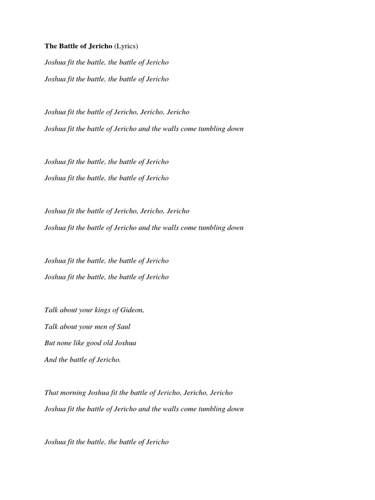 The Battle of Jericho | PDF