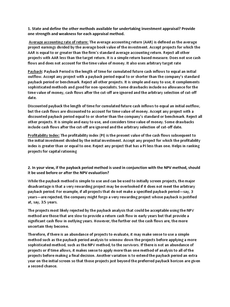 CFT Theory Notes Compilation Extra | PDF | Net Present Value | Internal ...