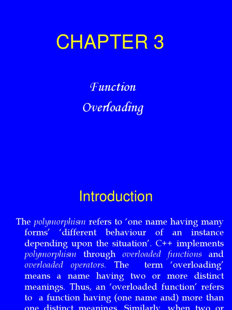 Class12 3 Function Overloading Pdf Subroutine Integer Computer Science